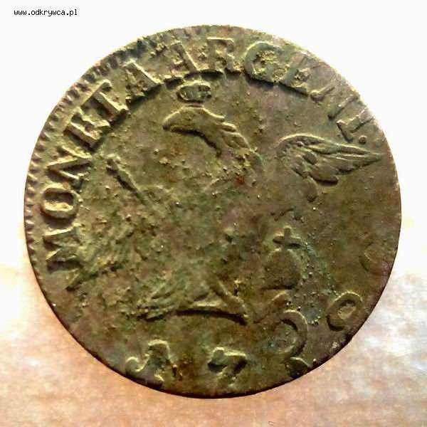 Sreberko: MONETA ARGENT. / FRIDERICUS BORUSSORUM REX 1730? - Dział ...